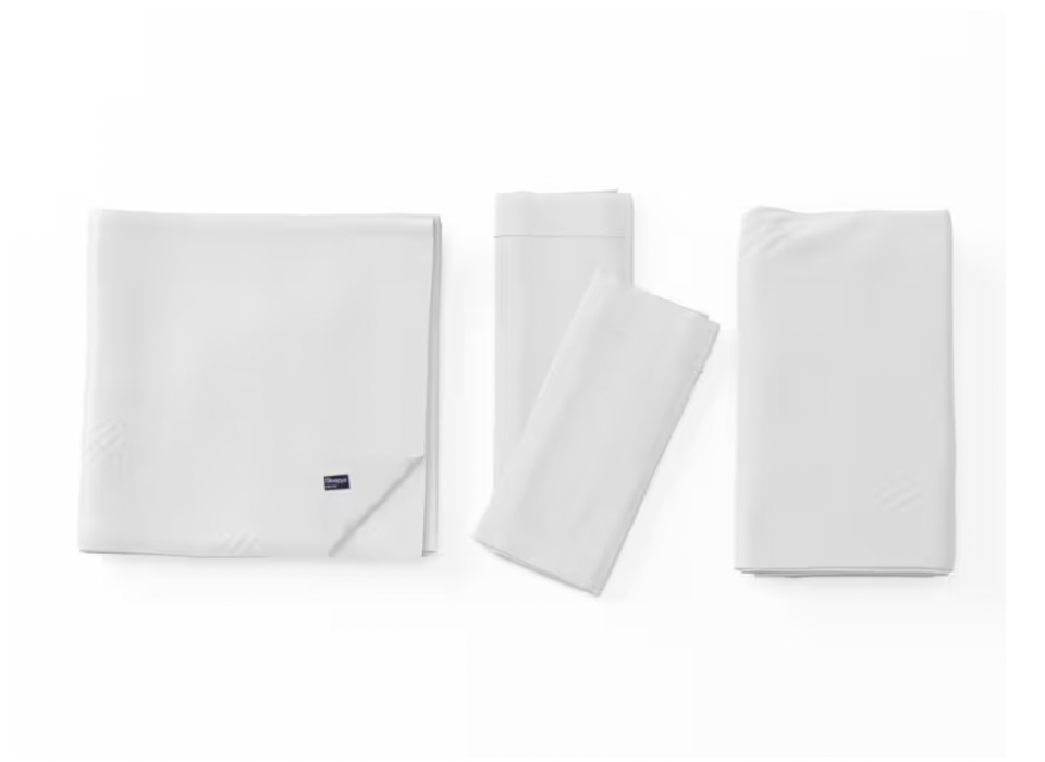 free ship! Sleepys DELUXE Cool Stretch Sheet Set, FULL size, white ...