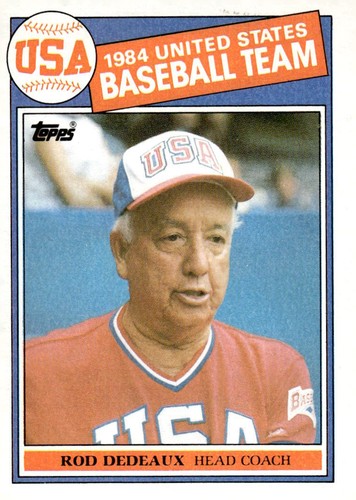 1985 Topps #73 Lou Collier -HEAD COACH- USA Baseball Team | eBay