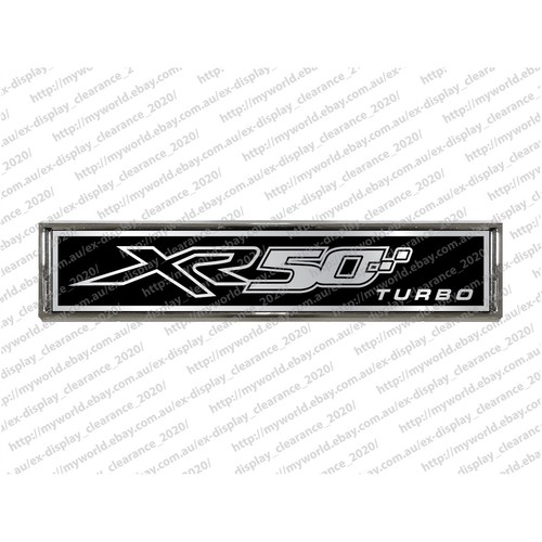#843 BADGE TO SUIT FORD XR 50 TH ANNIVERSARY TURBO CHROME CAR EMBLEM ...