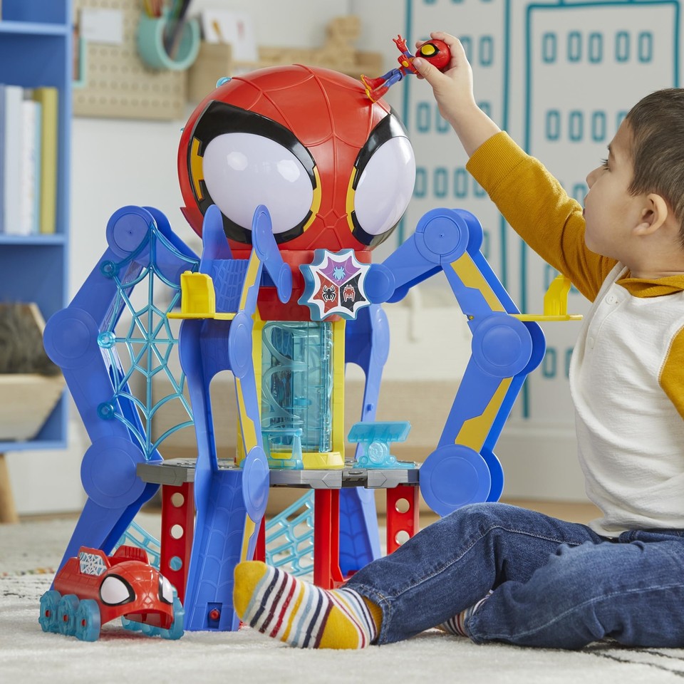 Spidey and His Amazing Friends Web-Spinners Web-Quarters Kids Playset ...