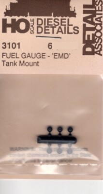 HO Scale Detail Associates 3101 Fuel Gauge - 'EMD' Tank Mount 6 pkg | eBay