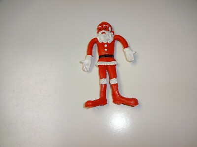 Vintage 70/80's 4.5" Red Face Bendy Santa Claus - NOS - Bendy Gumby ...