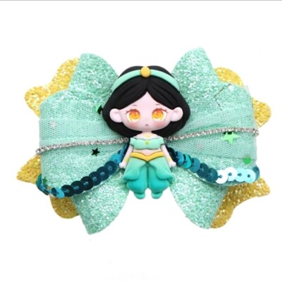 Pre-cut faux leather hair bow kit PREMIUM DIY KIT Jasmine Princess | eBay