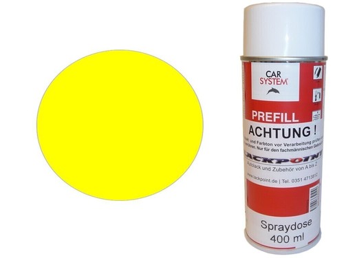 Spray Can 1K Automotive Paint Ral 1026 Shiny Fluorescent Yellow Neon ...