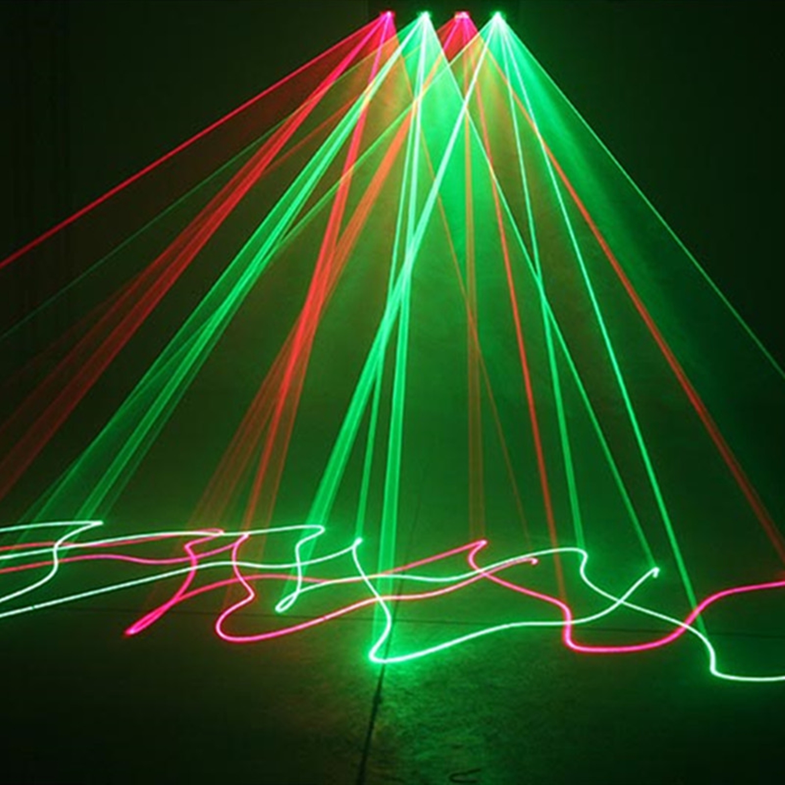 Laser LED Projektor 4 Augen RGB DMX Strobe Beam Disco Party Bühnenlicht ...