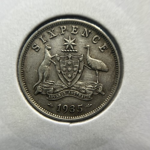 1935 Sixpence Coin - almost Extremely Fine - George V Silver Predecimal ...