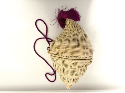 NEW - Conch Shell Bag Pink Tassel Vacation Straw bag!🔥 | eBay