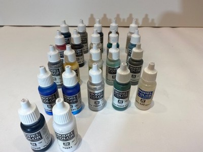 Job Lot of 22 Vallejo Model Color Acrylic Paints 17ml | eBay UK