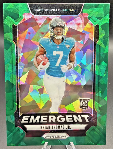 2024 Panini Prizm - Emergent Brian Thomas Jr. #12 Green Ice Prizm (RC ...
