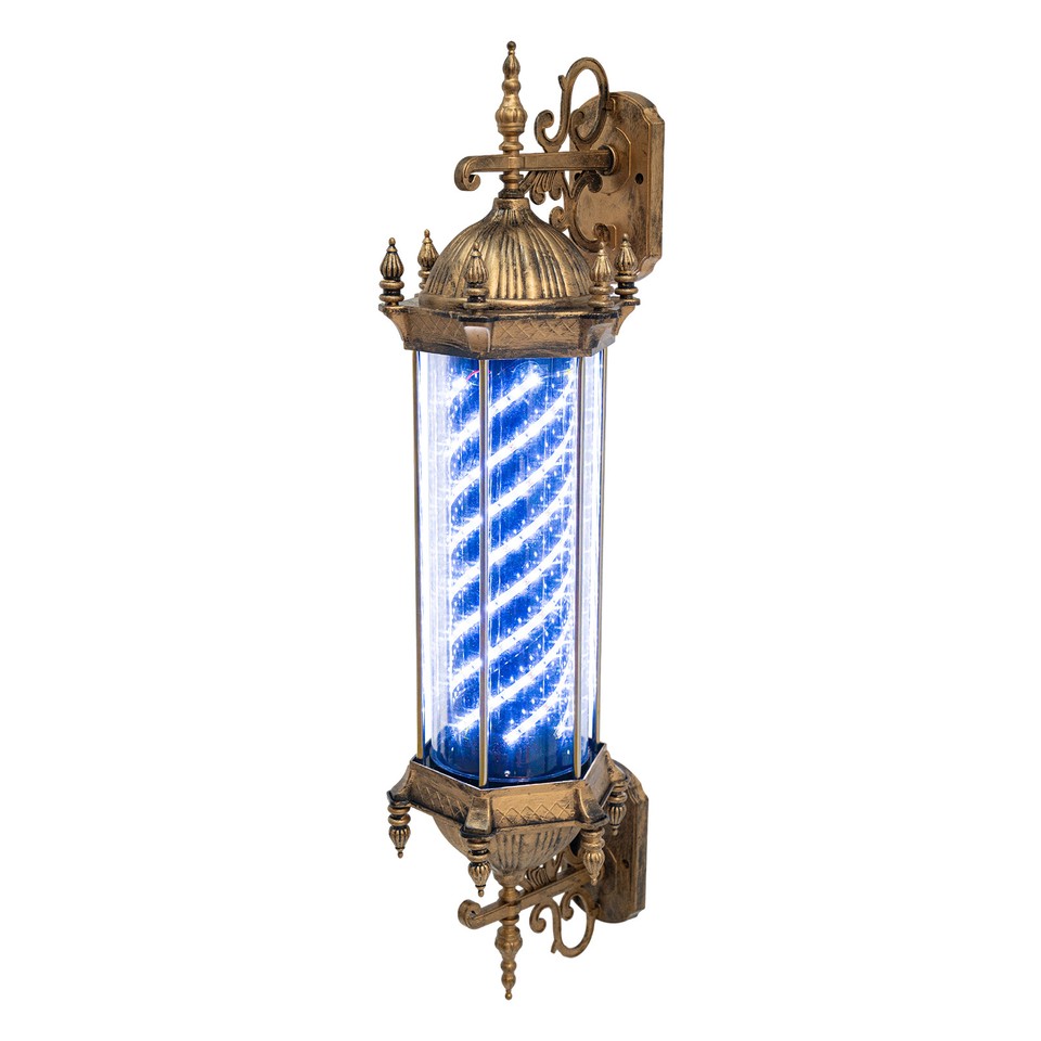 LED Barber Shop Pole Light White Light Rotating Hair Salon Sign Lamp ...