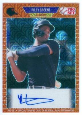 RILEY GREENE "ORANGE MOJO AUTOGRAPH CARD #3/3" LEAF PRO SET METAL ...