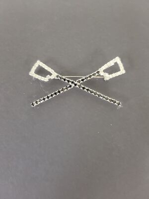 Sparkly Crystal Crossed OARs Pin | eBay