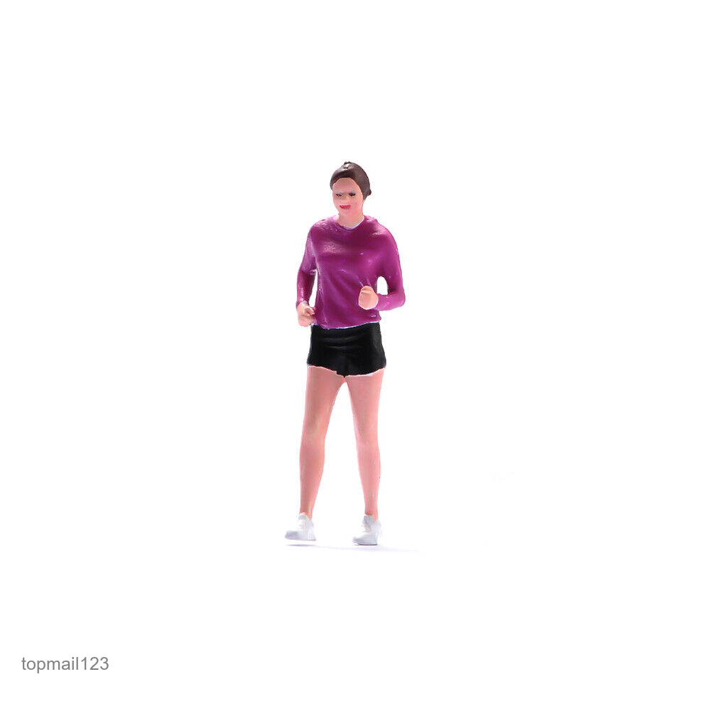 1/64 Scene Runing Fitness Girl Miniature Figure Diorama Doll For Car ...