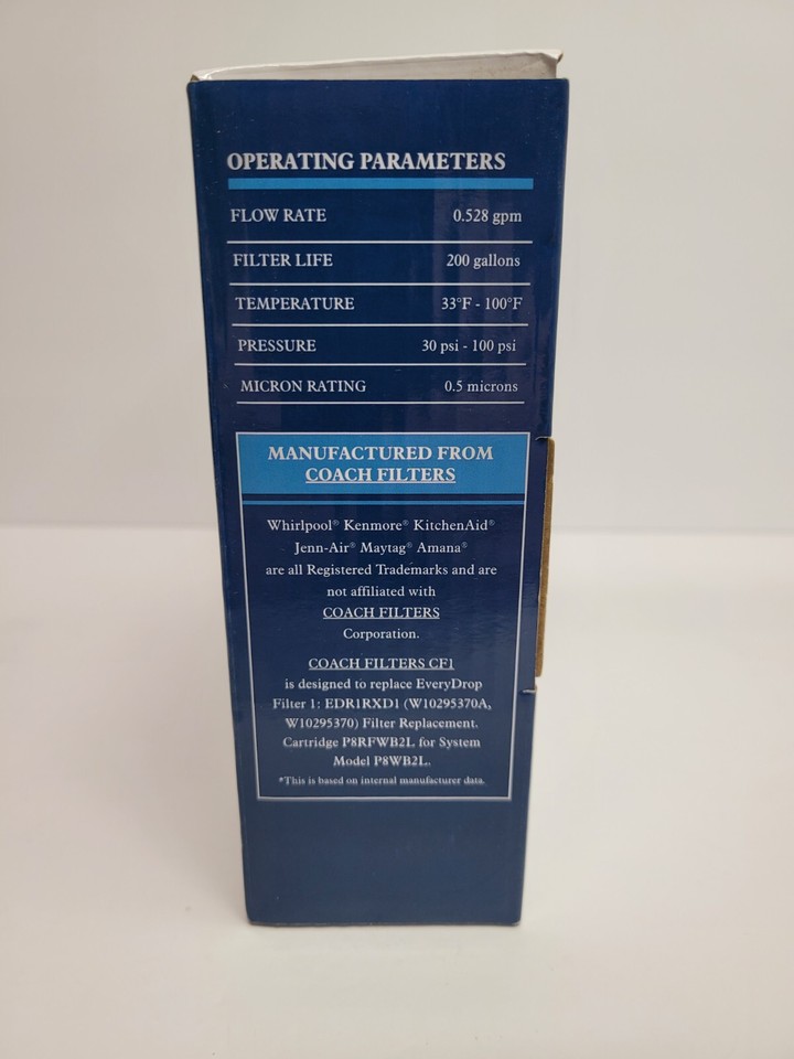 Coach Filters CF1 Replacement Refrigerator Water Filters 10295370A 3 ...