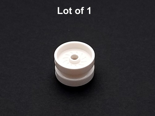 Lego 18mm D. x 12mm White Wheel Axle Hole and Stud Solid Brake Rotor ...