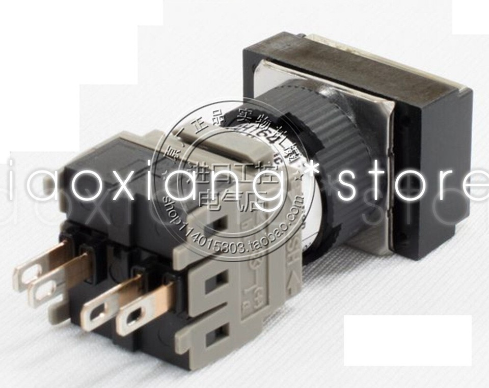 1x AH165-TFW11 motor push button switch self-reset (1NO+1NC) hole ...