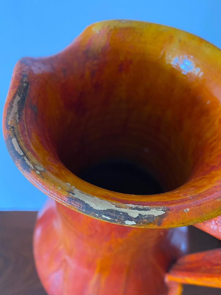 19 " Rare WAYMON COLE Rattail handle Jug J B Cole Pottery North ...