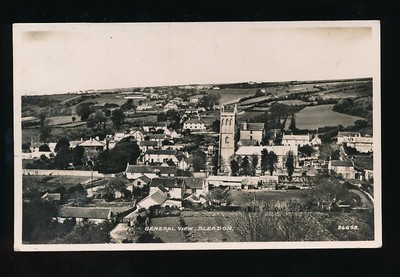 Somerset BLEADON General view with church Used 1951 RP PPC | eBay