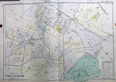 1909, MONTGOMERY COUNTY, PA. CHELTEN HILLS WYNCOTE CHELTENHAM TOWNSHIP ...