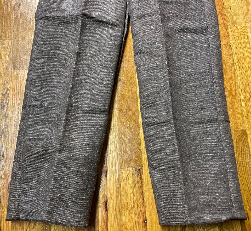 CIVIL WAR CS CONFEDERATE BROWN JEAN WOOL FIELD TROUSERS PANTS-XLARGE 38 ...