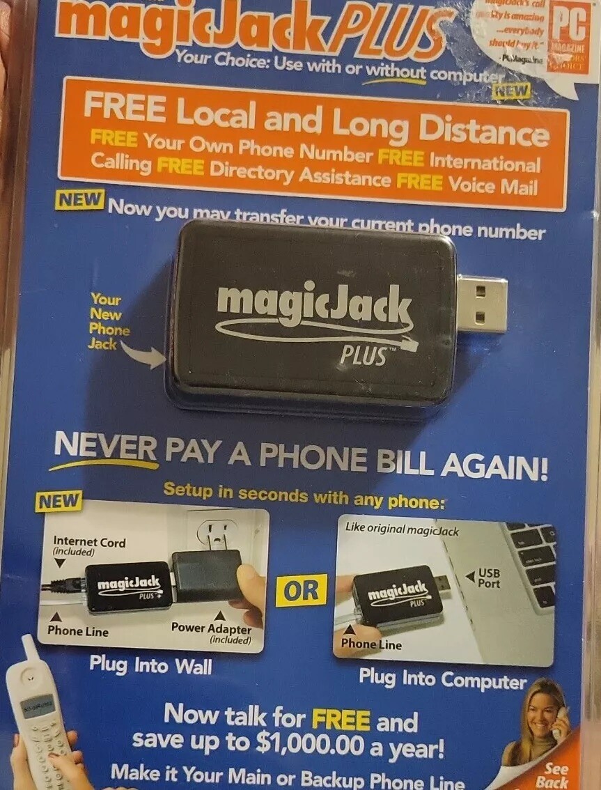 MagicJack Plus Free Local Long Distance Calling Brand New Sealed | eBay