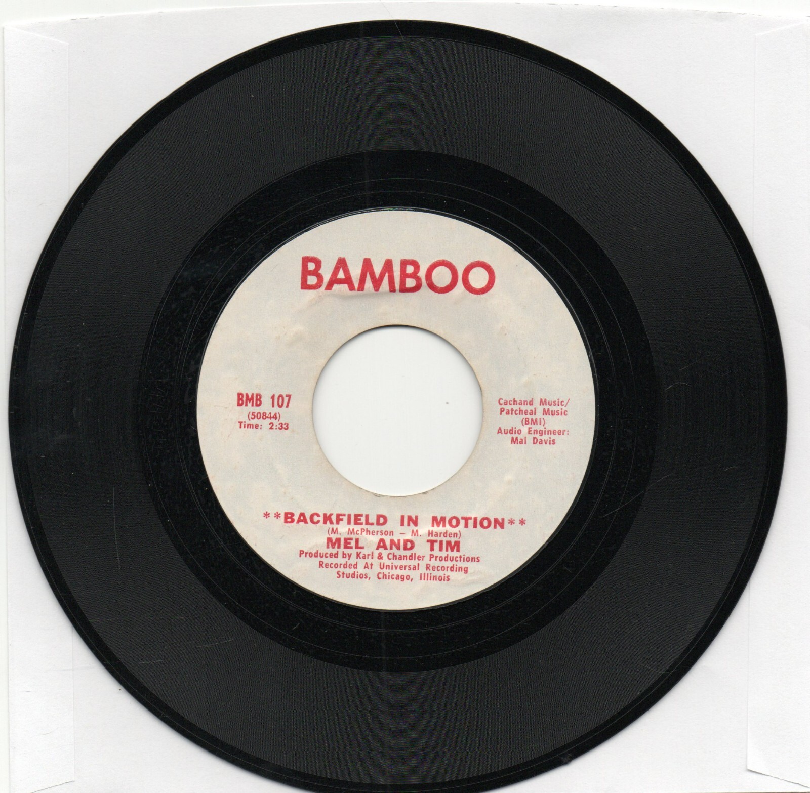 Mel And Tim Backfield In Motion On Bamboo Original 45 | eBay