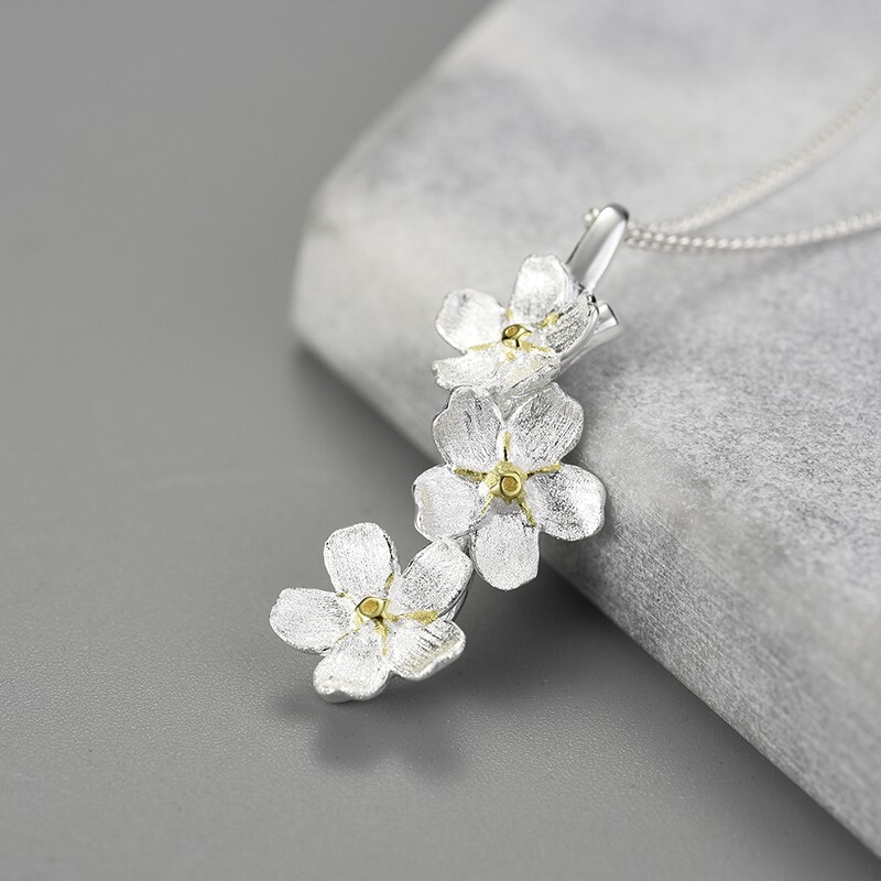 Forget Me Not Flower Necklace | eBay