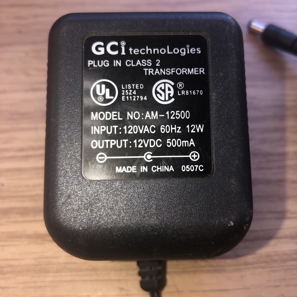 CGI Tech AM-12500 AC Power Supply Adapter Charger Class 2 Transformer ...