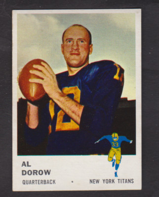 1961 Fleer Football #210 Al Dorow New York Titans NM-MT | eBay