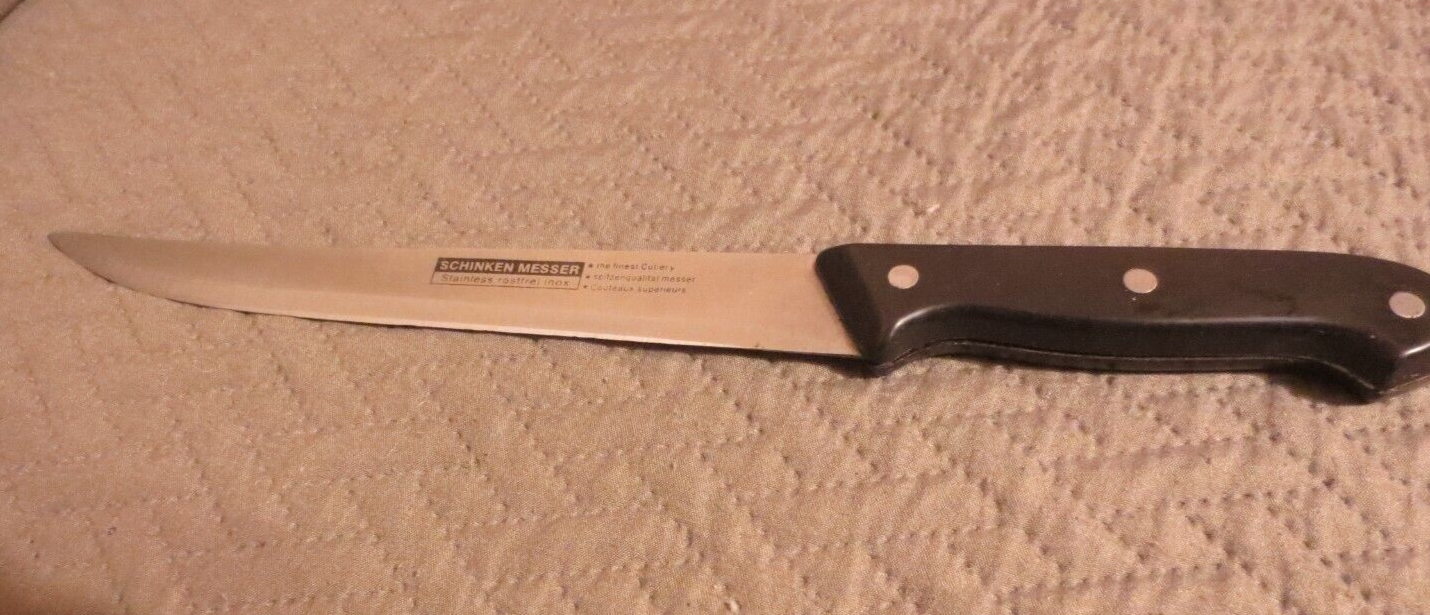 SCHINKEN MESSER- BONE CARVING SLICING KNIFE- STAINLESS ROSTFREI INOX- 8 ...