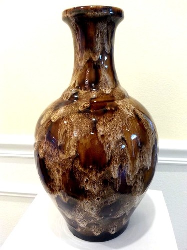 ALEXANDER KALIFANO VASE HOME DECOR HUGE 14" TALL CERAMIC GLAZED ART ...