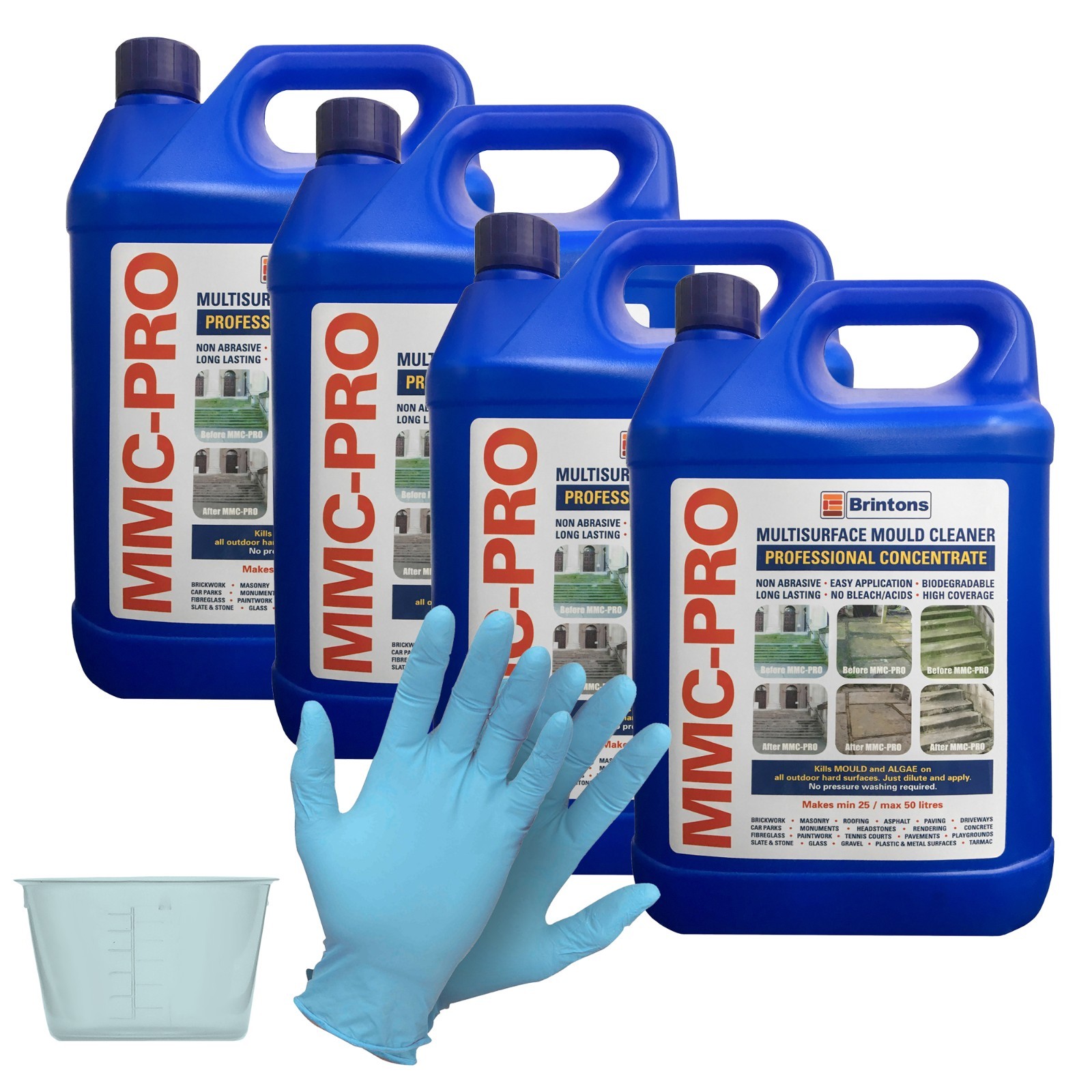 MMC PRO - 4 X 5L CONCENTRATED MOULD AND ALGAE KILLER + FREE 120ml POT ...