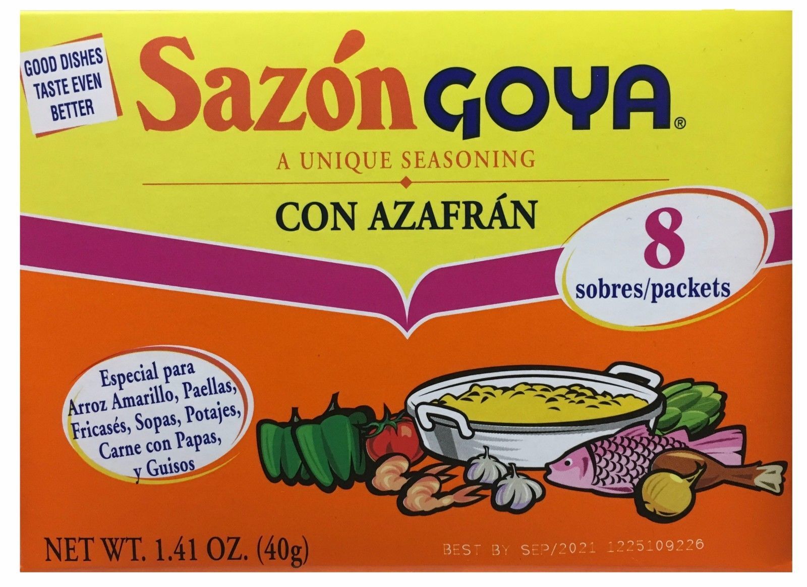Goya Sazon Con Azafran 1.4 Oz (pack of 72) for sale online | eBay
