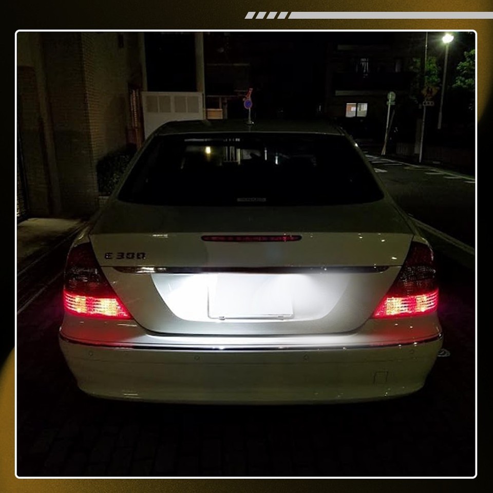 For Mercedes W201 E-Class W202 C-Class W124 LED License Plate Lights OE ...