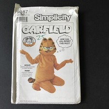 Simplicity #9387 Garfield Costume Pattern Uncut Halloween Sz 7 Thru 14 ...