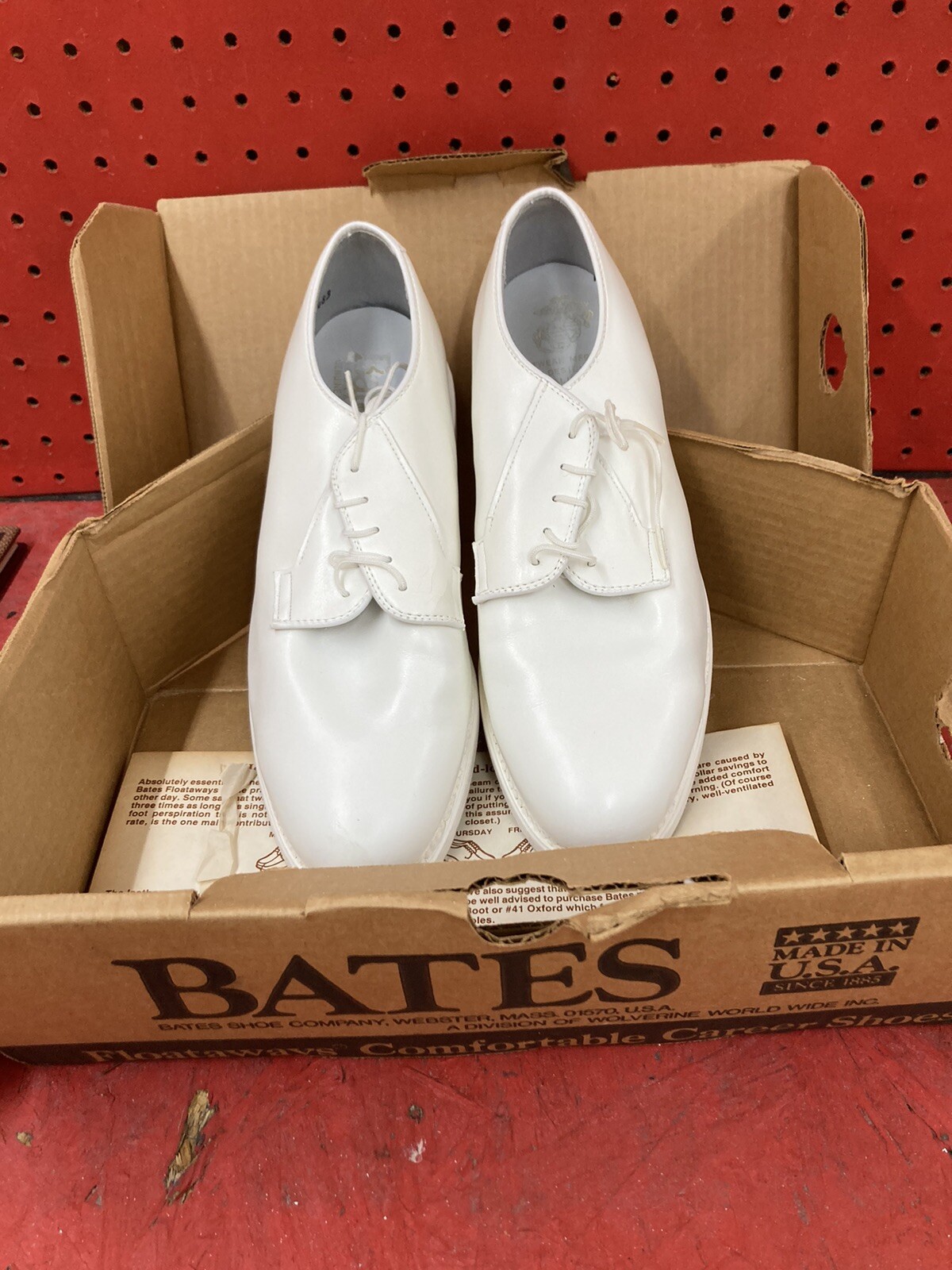 Vintage Bates Floataways White Uniform Dress Shoes Me… - Gem