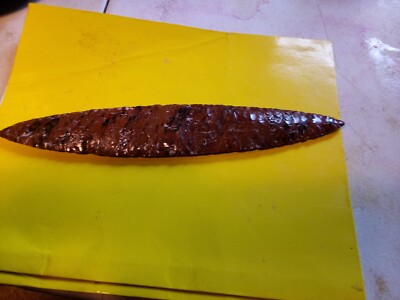 Huge! Ancient COLIMA Mahogany Obsidian Blade Knife or Spear Mexico ...