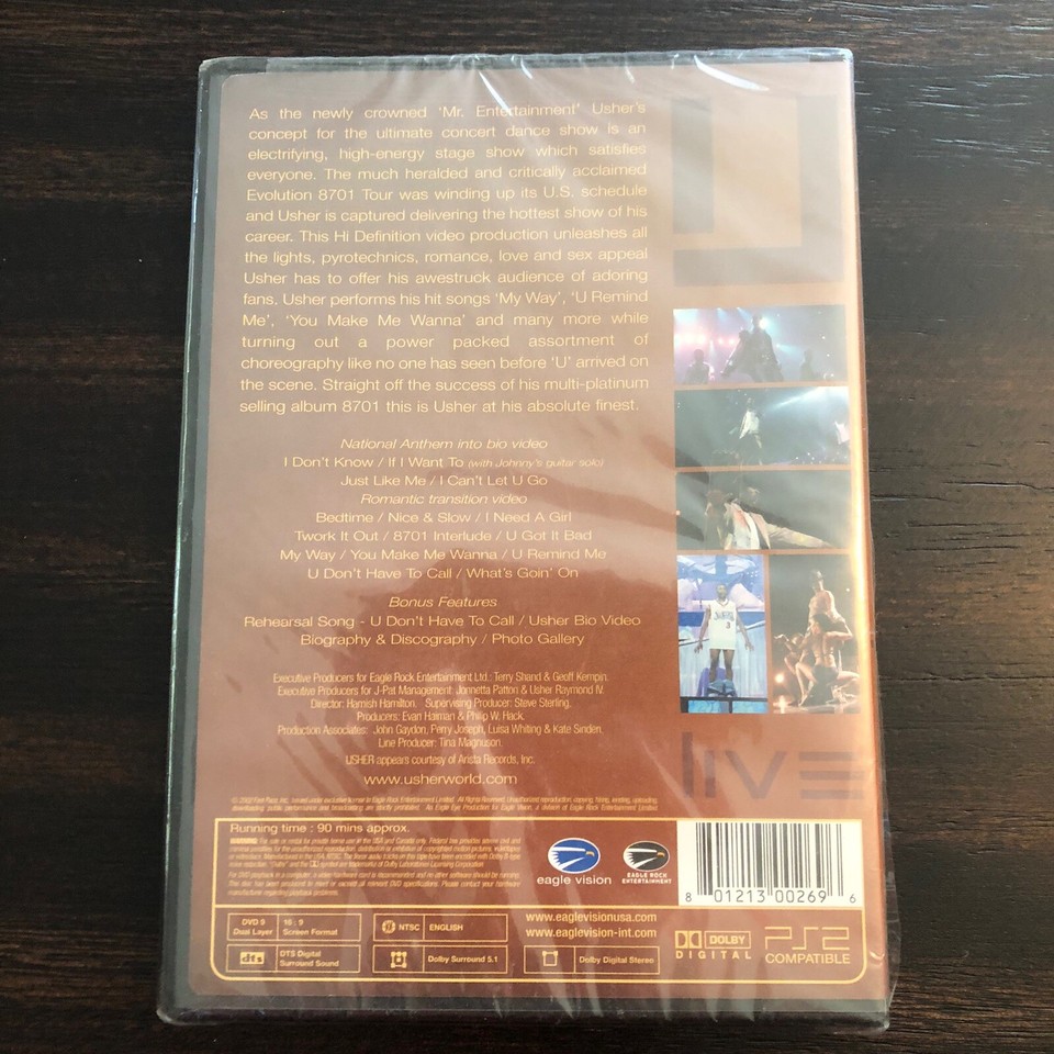 Usher - Live Evolution 8701 Concert (DVD, 2002) Brand New Sealed | eBay
