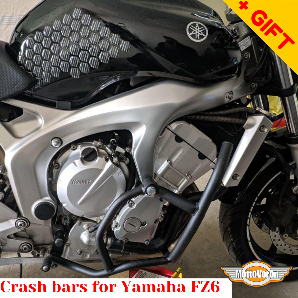 For Yamaha FZ6 crash bars FZ6 S2 engine guard FZ6 Fazer FZ6N, Bonus | eBay