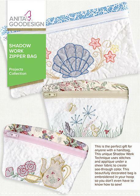 Shadow Work Zipper Bag Anita Goodesign Embroidery Machine Design CD NEW ...