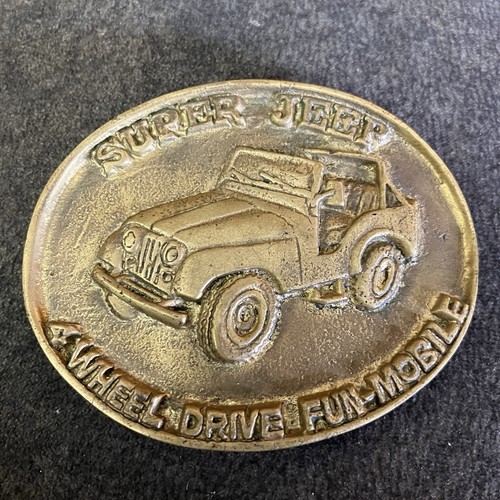 Super Jeep 4 Wheel Drive 1970s Solid Brass Vintage Belt Buckle | eBay