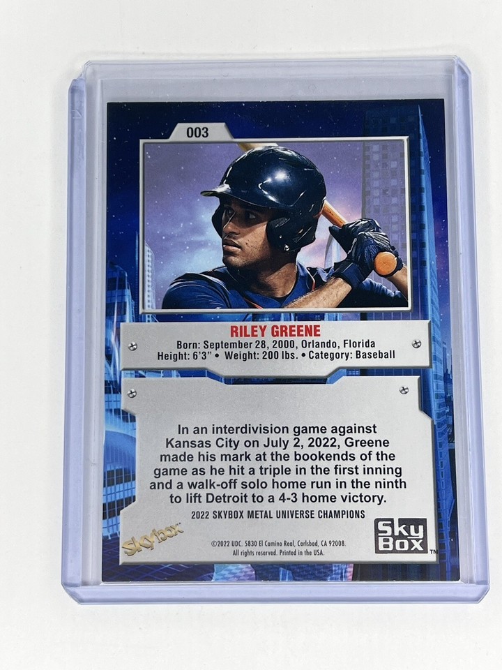 2022 Skybox Metal Universe Champions AQUA PARALLEL SP RILEY GREEN #3 | eBay