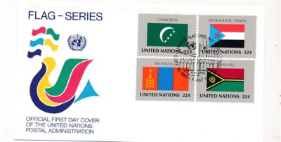 D405986 United Nations New York Bureau FDC Flag Series 1987 | eBay