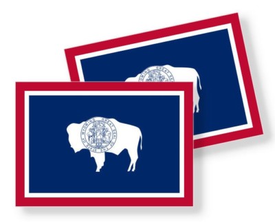 WYOMING STATE FLAG STICKERS - Vinyl Decal - Choose Size - Sets of ...