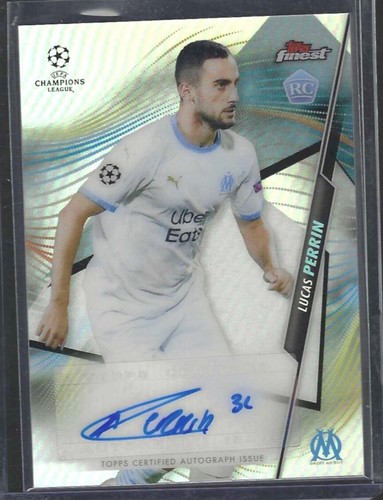LUCAS PERRIN 2020-21 TOPPS FINEST UCL SILVER REFRACTOR ROOKIE AUTO RC # ...