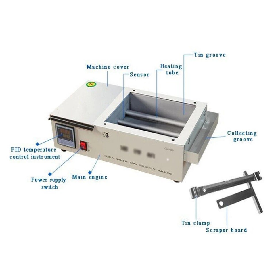 Wave Tin Dip Soldering Machine Solder Pot 1200W Split Pcb Hot Dip ...