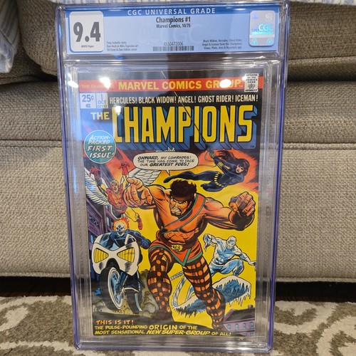 CHAMPIONS #1 CGC 9.4 WHITE PAGES GIL KANE & DAN ADKINS COVER - MARVEL ...