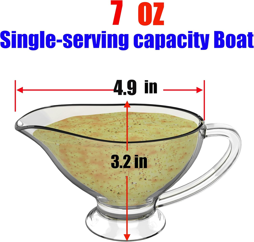 Crystal Gravy Boat - Pack of 2 - Gravy Server Sauce Boat - Gravy Saucer ...