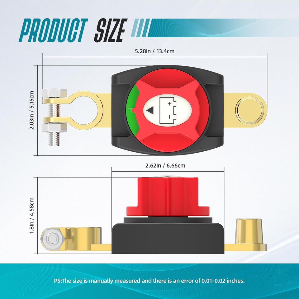 Top Post Battery Disconnect Switch, On/Off Battery Power Cut off Switch ...