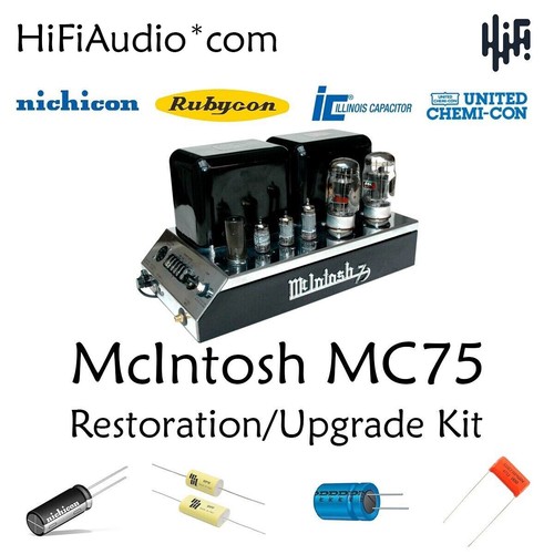 McIntosh MC75 amplifier restoration recap repair capacitor upgrade ...